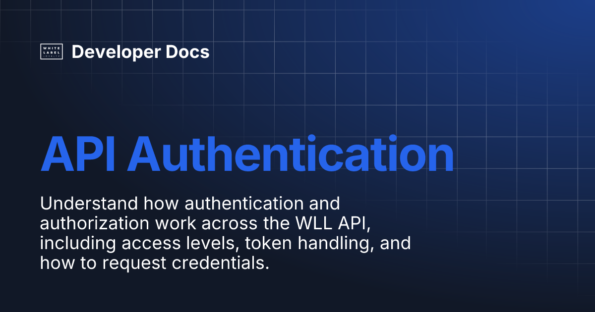 API Authentication | Developer Docs
