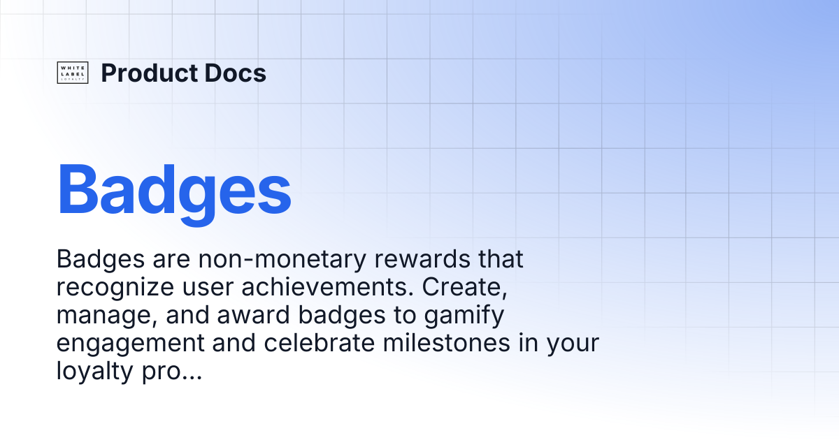 Badges | Product Docs